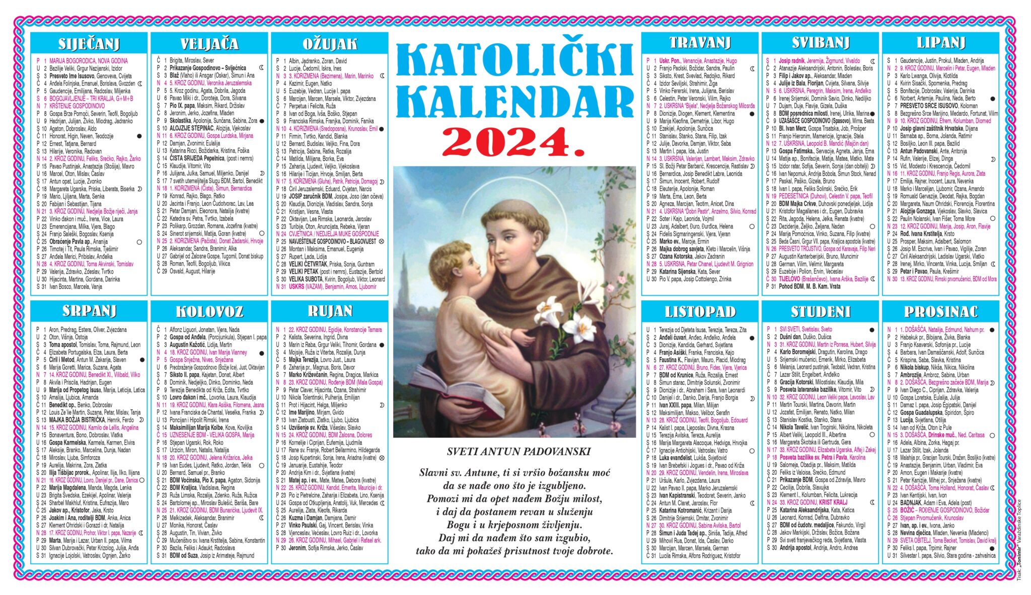 Katolički kalendar 2024. – VJERA I DJELA