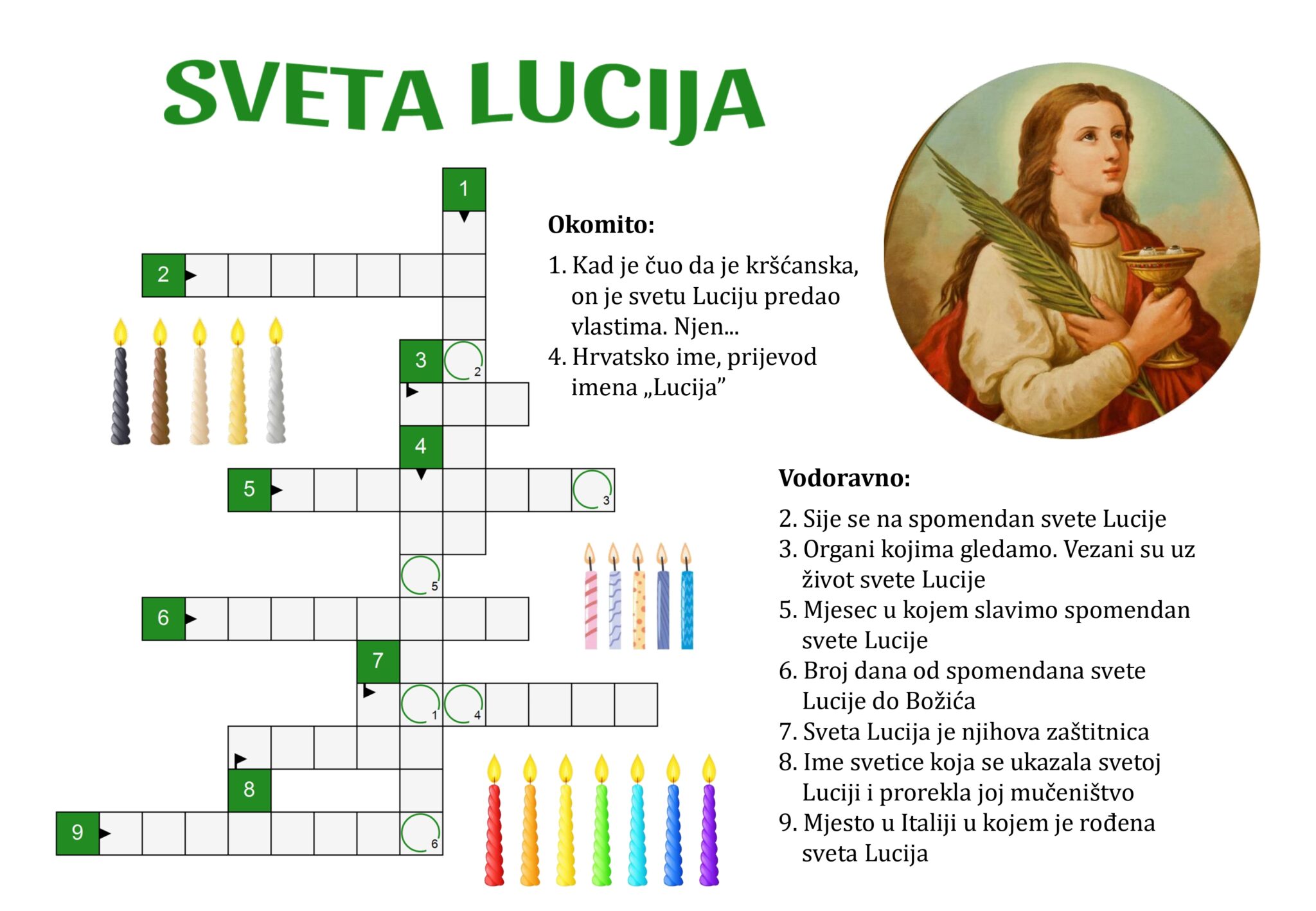 Sveta Lucija [križaljka] – VJERA I DJELA